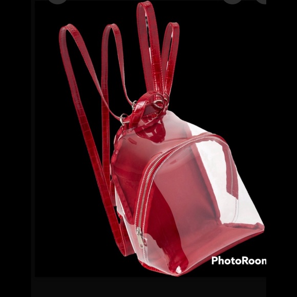 la minnie | Bags | Mini Backpack Clear Stadium Friendly Red Mini Back ...